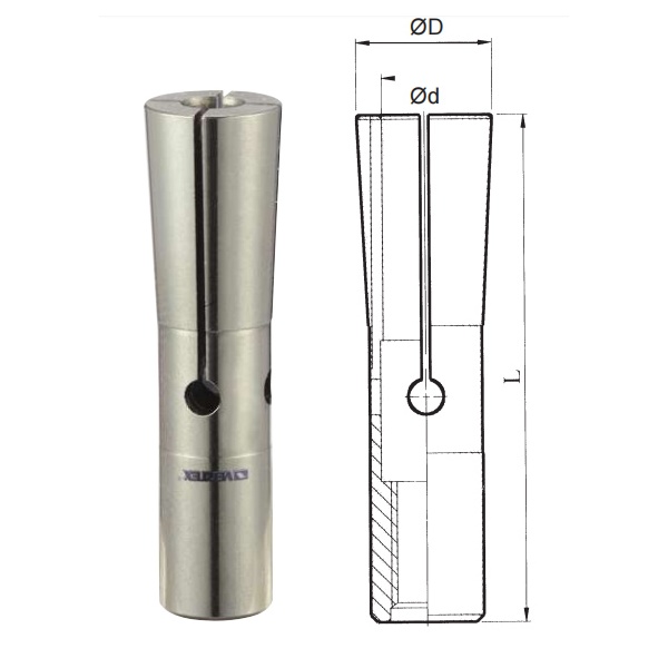 DC6-6E Collet For End Mill Shank DC Collet System Vertex Machine Tools ...