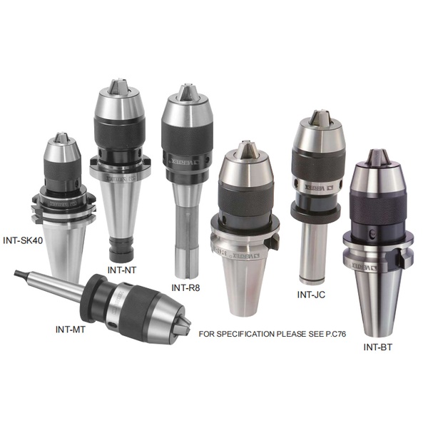 INT-8 Integrated Type Keyless Drill Chucks Vertex Machine Tools ...