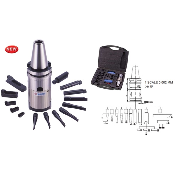 VBHE-BT-40 Precision Finish Boring Head Sets Vertex Machine Tools ...